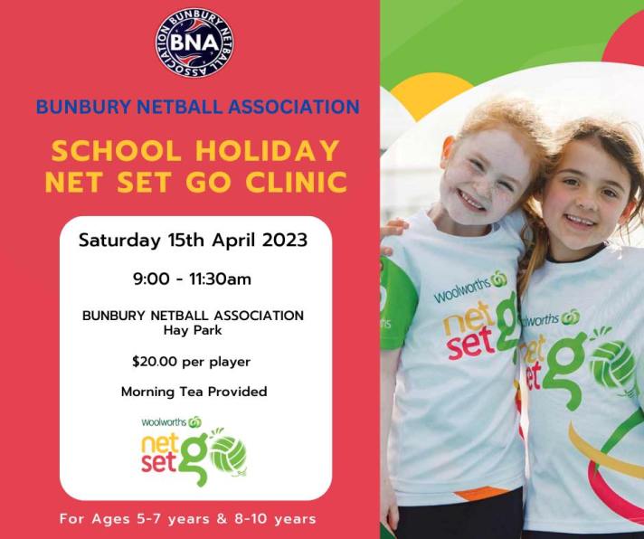 School Holiday Net Set GO Clinic – Sat 15th April 2023 – BUNBURY ...