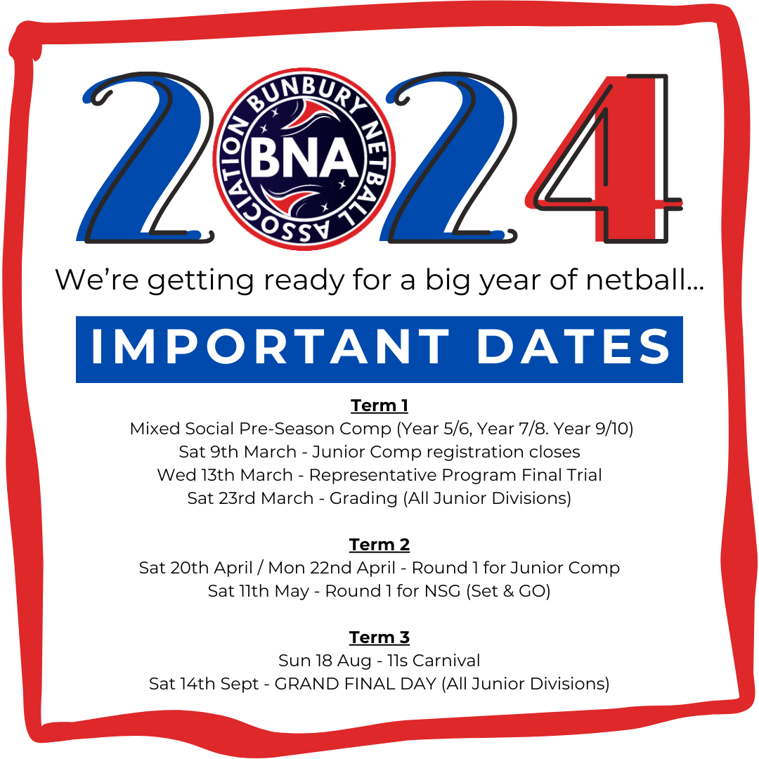 NETBALL 2024 – BUNBURY NETBALL ASSOCIATION